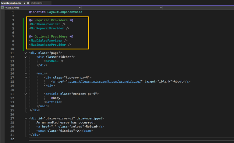 Add MudBlazor - PhotinoDemo