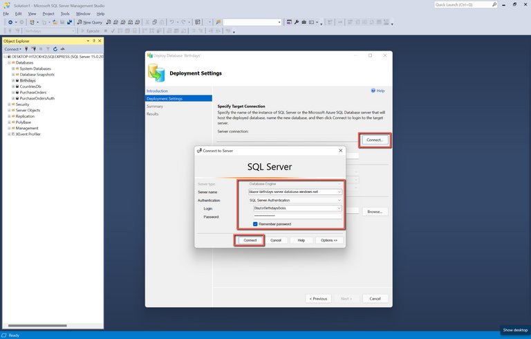 Deploying to Azure - Birthday Reminders