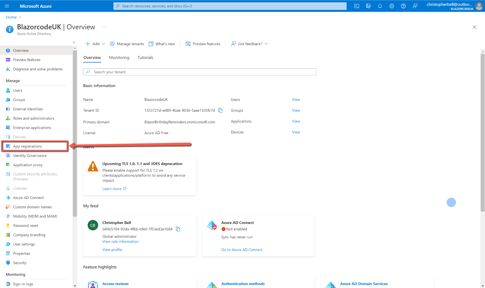 Deploying to Azure - Birthday Reminders