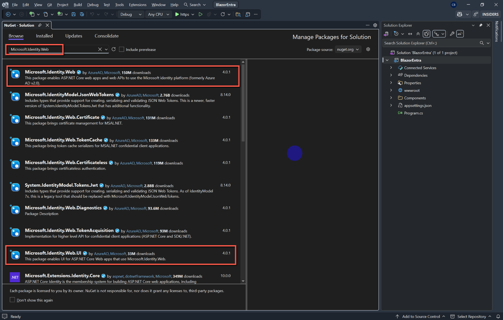 Blazor Server Web App - Securing a Blazor Web App