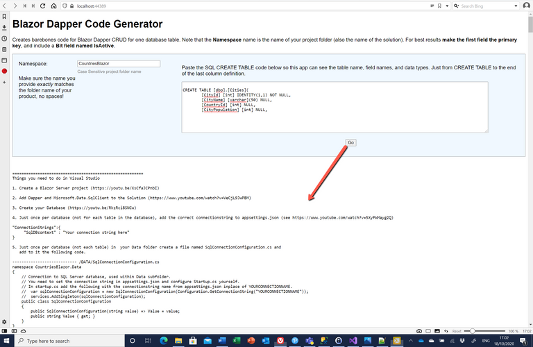 Blazor Dapper Code Generator - Countries & Cities