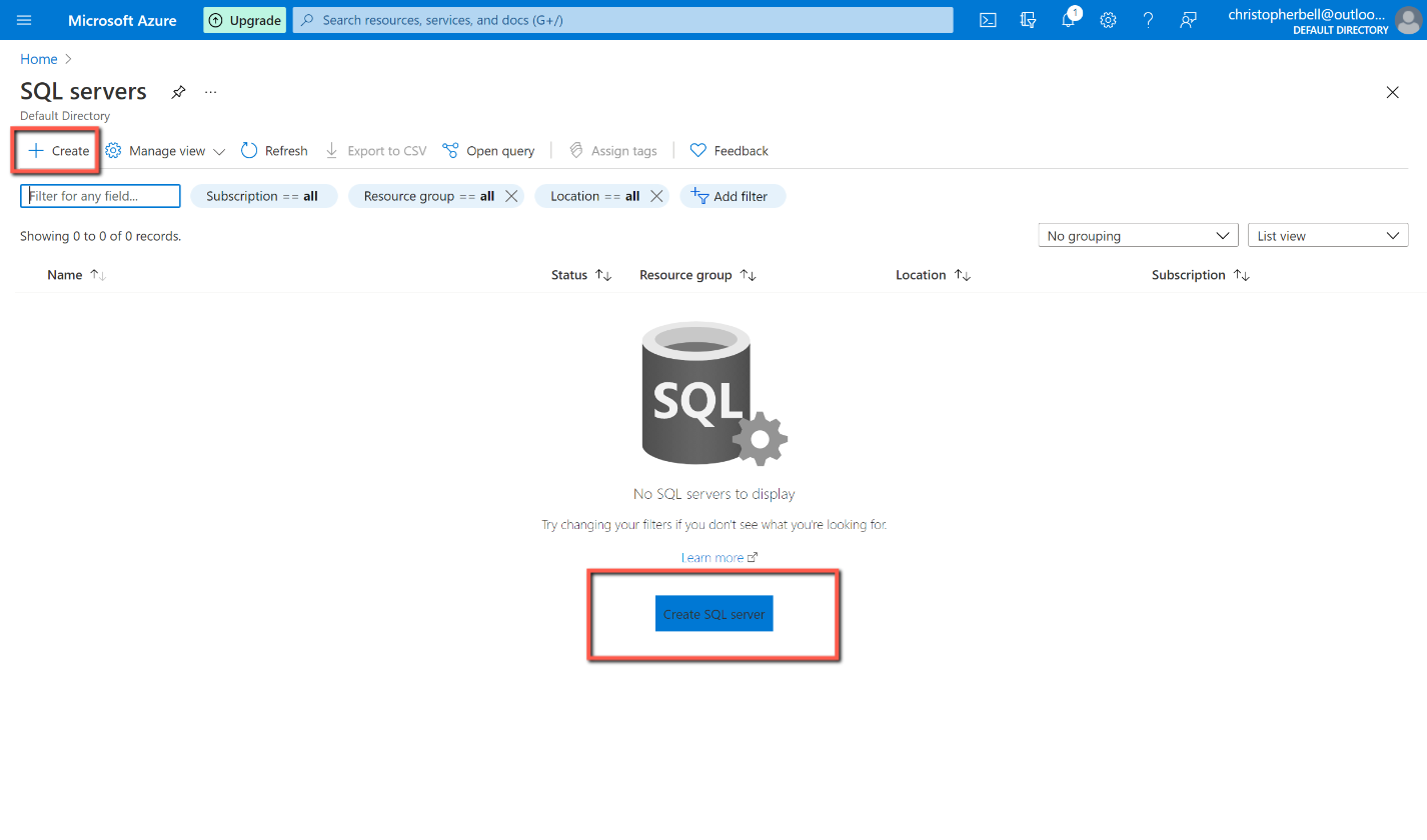 Deploying to Azure - Purchase Orders
