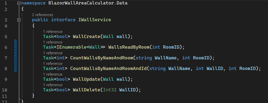 Index Page - Walls Grid - Wall Area Calculator